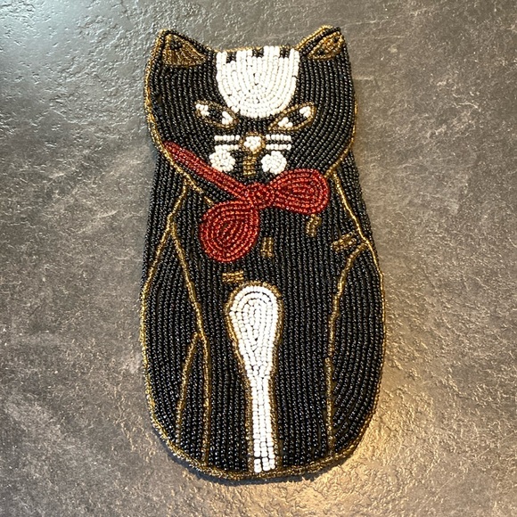 Bags | Vintage Beaded Cat Cigarette Case Wallet | Poshmark